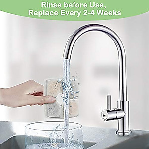 Veken 4 Pack Replacement Filters & 4 Pack Replacement Pre-filter Sponges for Automatic Pet Fountain Cat Water Fountain Dog Water Dispenser