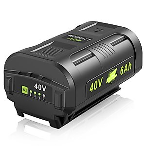 Replacement for Ryobi 40V Lithium Battery Replacement for Ryobi 40V 6.0Ah Lithium Battery OP4015 OP40201 OP4026 OP40261 OP4030 OP40301 OP4040 OP40401 OP4050 OP40601 OP4026A OP4050A OP4060A