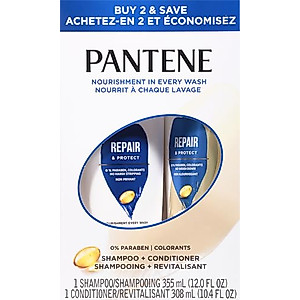 Pantene PRO-V Repair & Protect Shampoo, 12 oz + Conditioner, 10.4 oz