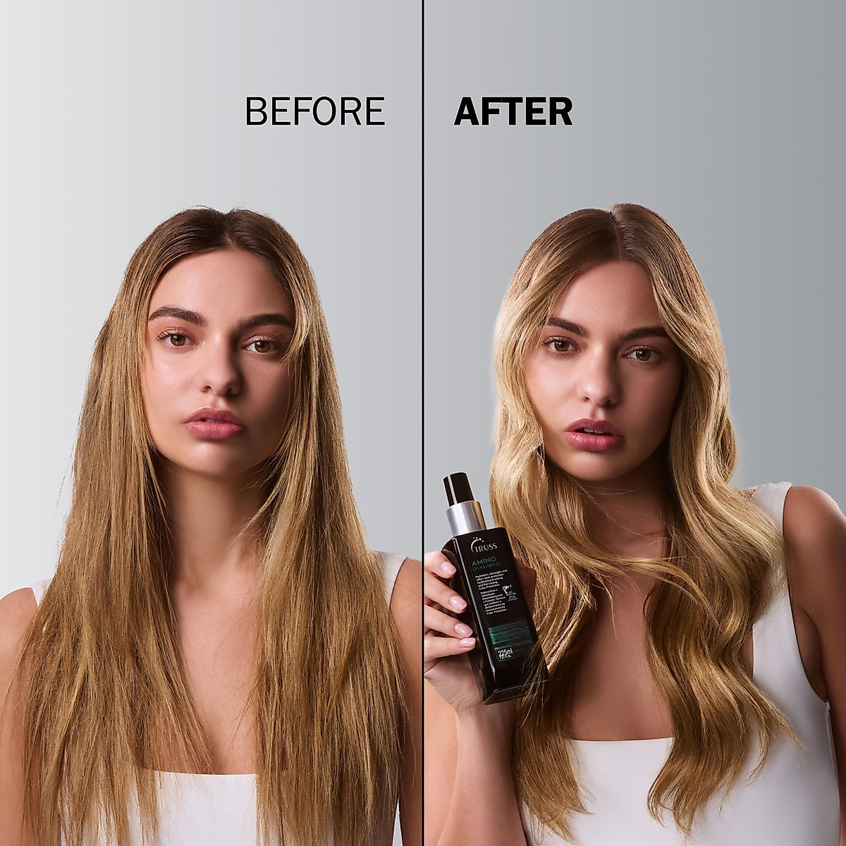 TRUSS Professional Amino Miracle Hair Heat Protectant Spray - Powerful, Anti-Aging Leave In Hair Treatment and Detangler Spray to Deep Condition + Smooth Knots (225 ml)