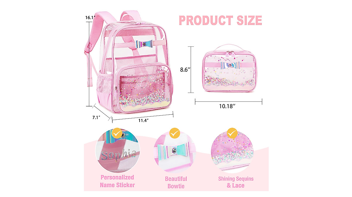 Gazigo Girls School Backpack Set - Stylish 3-in-1 Canvas Bag for Teen Girls
