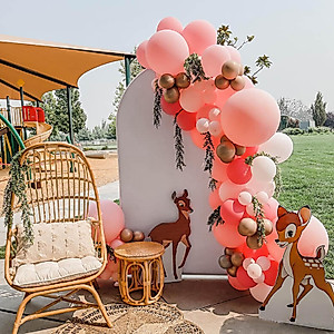 6.6 FT Arch Backdrop Cover 2 Sided Color Chiara Backdrop Cover with Zipper Spandex Fitted Round Top Wedding Arch Stand Covers High Elasticity Arch Cover Backdrop Fabric for Baby Shower Birthday Party