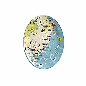 Galleyware Jersey Shore Melamine Platter, Medium, Multi