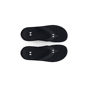 Under Armour Men's Ignite Pro Flip Flop, (001) Black/Black/White, 10, US