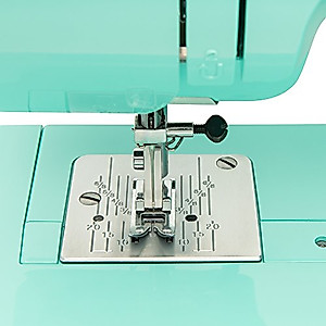 Janome Arctic Crystal Easy-to-Use Sewing Machine with Interior Metal Frame, Bobbin Diagram, Tutorial Videos, Made with Beginners in Mind!, Blue