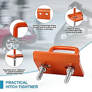 Lenink Trailer Hitch Tightener, Heavy Duty Steel Anti Rattle Tow Hitch Stabilizer with a Wrench for 1.25” or 2” Hitch