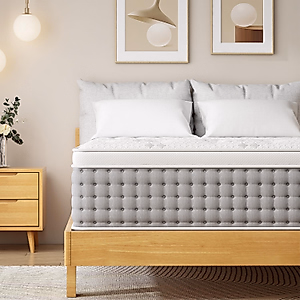 BedStory King Mattress, 12 Inch Hybrid Mattress with Gel Memory Foam, Pressure Relief Individual Wrapped Coils King Mattress in a Box for Motion Isolation, CertiPUR-US Certified