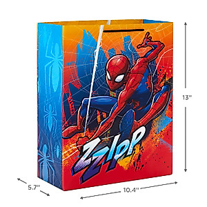 Hallmark Marvel Spider-Man Gift Bags (2 Bags: 1 Large 13", 1 Extra Large 15") for Birthdays, Halloween, Christmas, Kids Parties