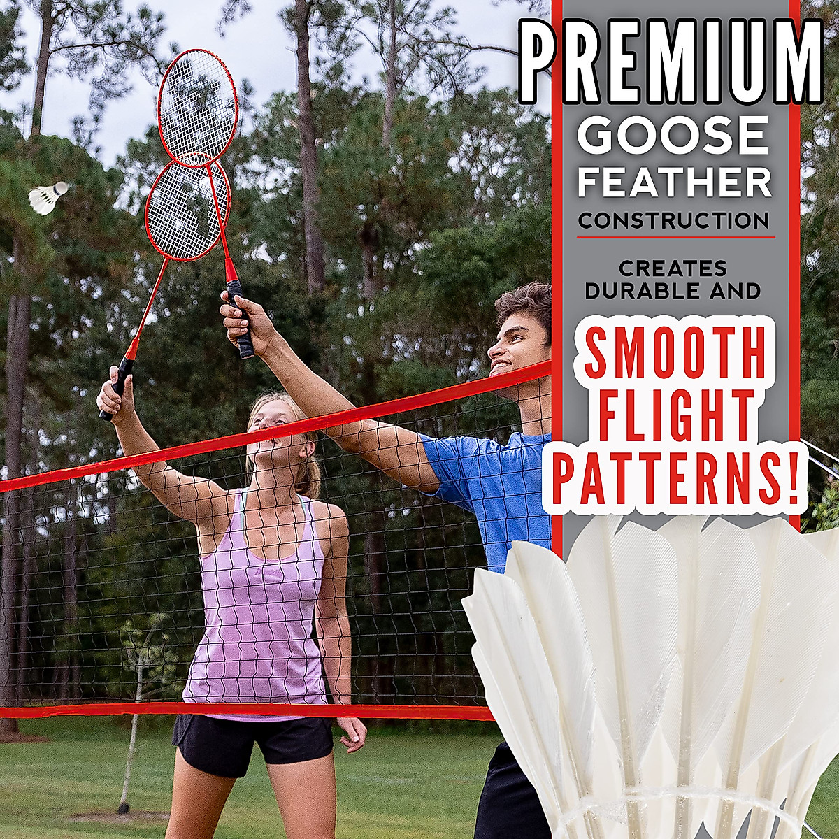 Franklin Sports Elite Badminton Net Set - Includes Badminton Rackets, Poles/Net, Stakes, Ropes, Boundary Kit - Beach or Backyard Volleyball Badminton- Easy Setup,Black