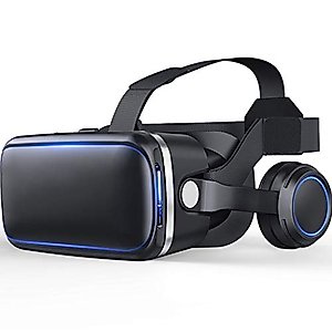 VR Headsets Virtual Reality Headset VR Goggles Glasses for 3D VR Movies Video Games for iPhone 13/12/Pro/Max/Mini/11/X/Xs/8/7 for Samsung & Android Phones, W/4.7-6.8in, Z028MK