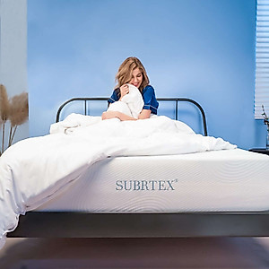subrtex Twin XL Size Mattress 6 Inch Gel Memory Foam Mattress with Removable Protective Cover in a Box Premium Bed Mattress for Pressure Relief Sleep(Twin XL,6 Inch)