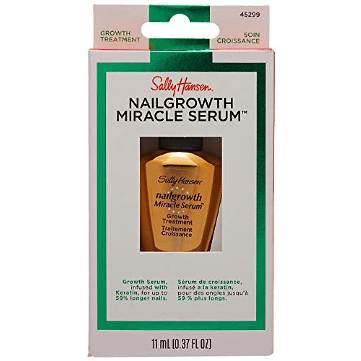 Sally Hansen Nailgrowth Miracle®, Nail Strengthener, Nail Protectant, Nail Serum, Includes Biotin and Peptides