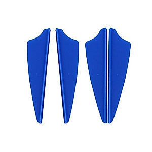 UP100 100pcs 2" Shield Plastic Blue Arrow TPU Fletching Vane Archery Bow for Hunting