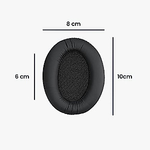 kwmobile Ear Pads Compatible with Sennheiser HD201 / HD206 / HD180 / HD200 Pro Earpads - 2X Replacement for Headphones - Black