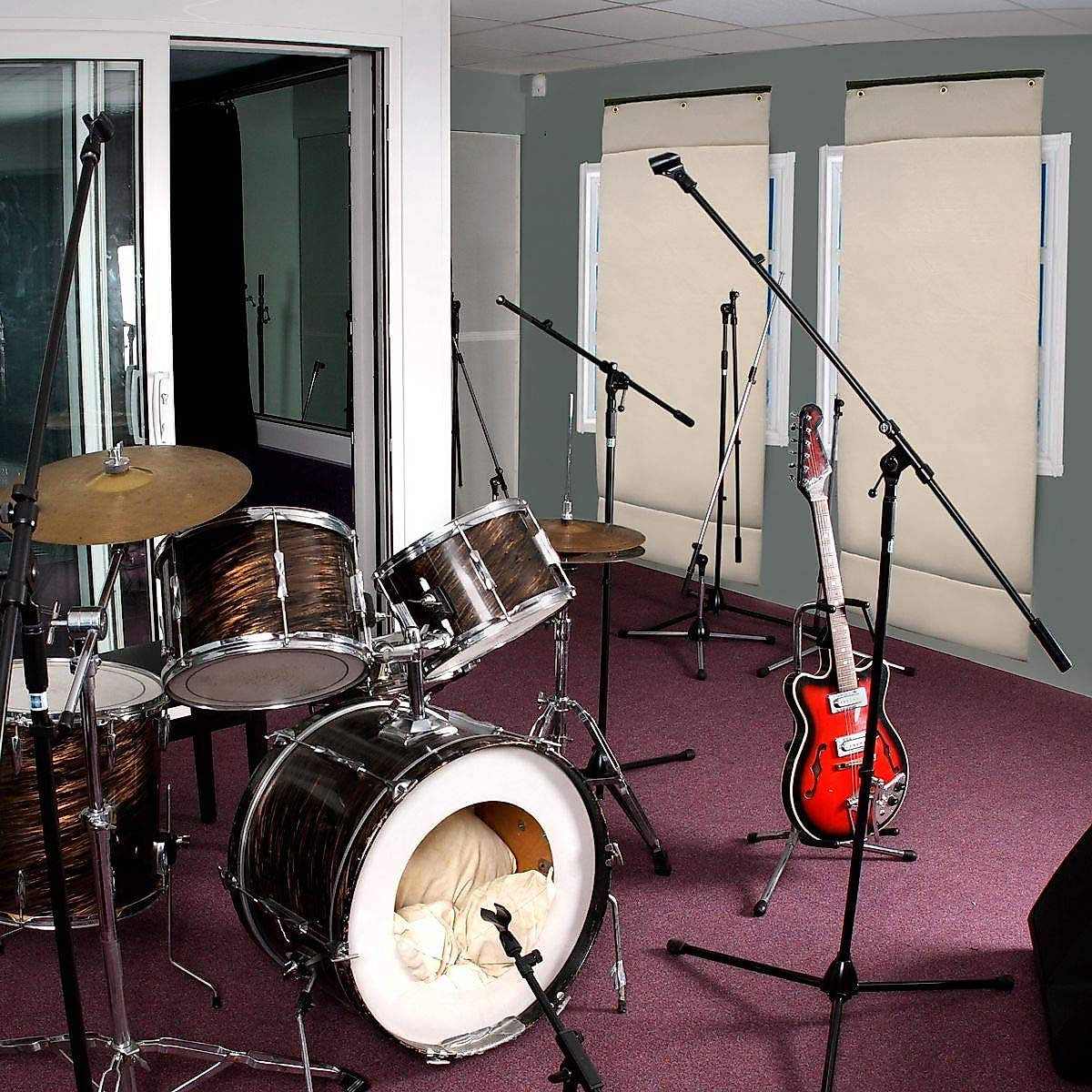 Audimute isolé Sound Barrier and Sound Absorption Sheet | MLV Sound Blocker - Block Sound | Soundproofing Sheet - Sound Blanket - Reduce Noise - Acoustic Foam Alternative | - (Black)