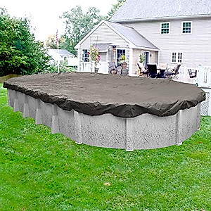 Robelle Magneisum 591833-4 Magnesium Winter Cover for Oval Above Ground Swimming Pools, 18 x 33-ft, Brown