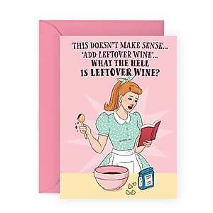CENTRAL 23 Best Friend Birthday Card For Her - 'Leftover Wine' - Friendship Gifts For Women - Hilarious Wine Card for Mom Aunt Sister - Comes With Stickers - Made In The UK
