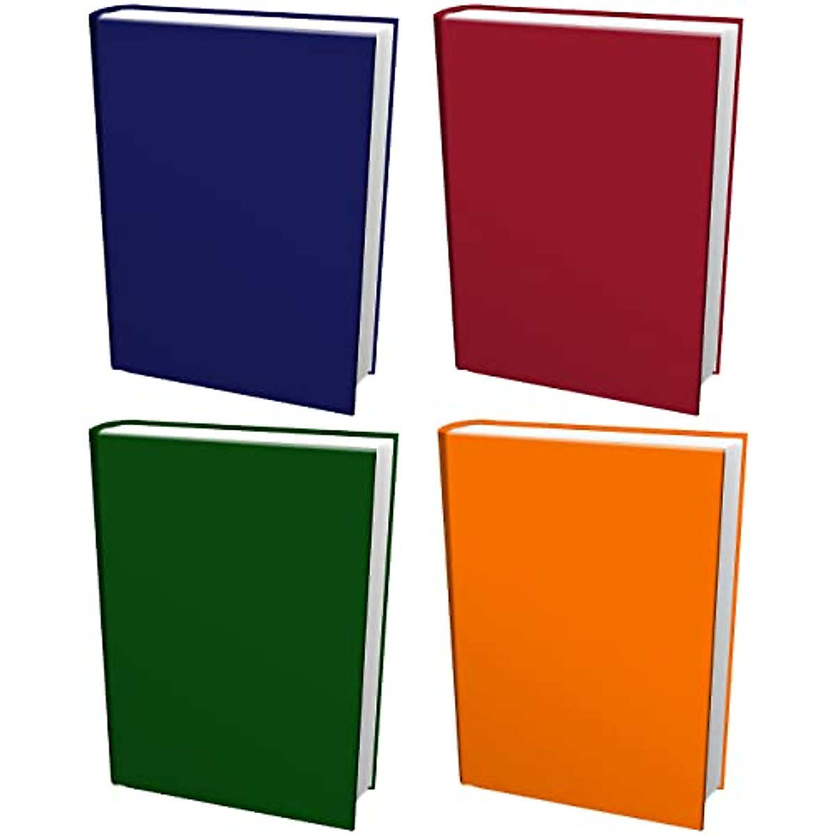 Easy Apply, Reusable Book Covers 4 Pk. Best Jumbo 9x11 Textbook Jackets for Back to School. Stretchable to Fit Most Large Hardcover Books. Perfect Fun, Washable Designs for Girls, Boys, Kids and Teens