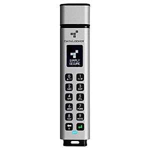 DataLocker Sentry K350 256GB Encrypted USB Flash Drive Keypad, Easy Screen Guided Setup AES 256, TAA Compliant Ruggedized Mil-Std 810-G, IP68 OS Independent, USB-A, FIPS 140-3 Level 3 Pending