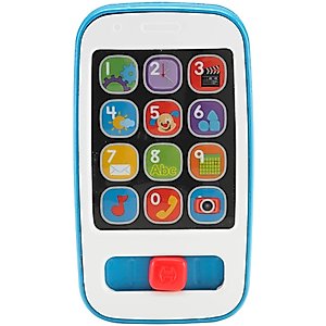 Fisher-Price Laugh & Learn Baby & Toddler Toy Smart Phone with Educational Music & Lights for Ages 6+ Months, Blue