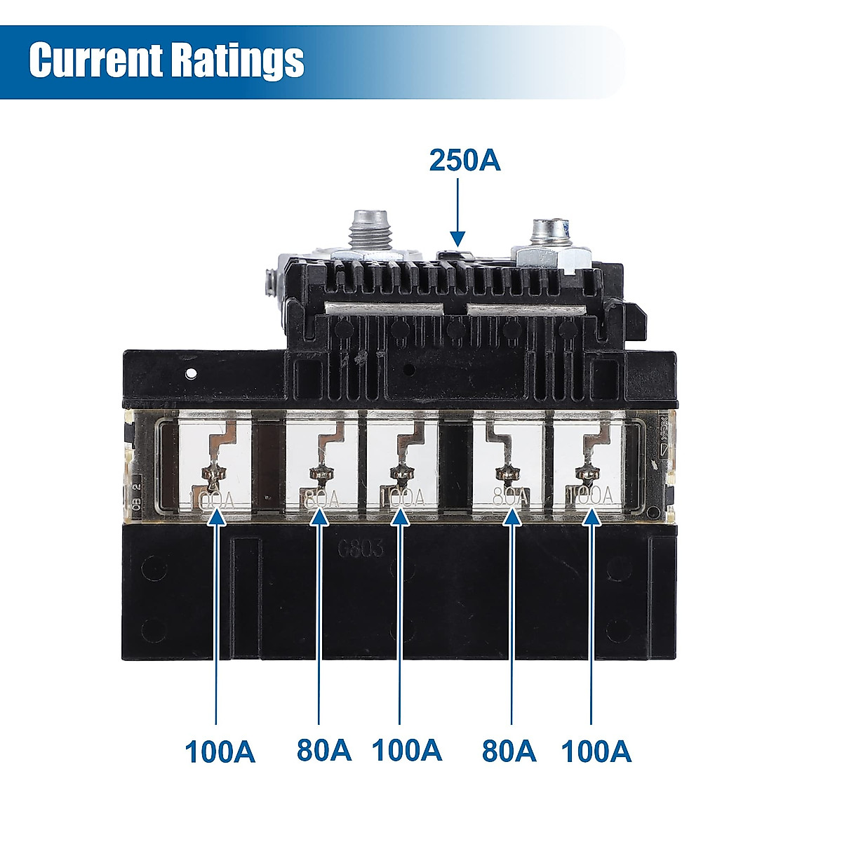 X AUTOHAUX 24380-3JA1A Multi Block Fuse for Nissan Altima Maxima Murano Pathfinder for Infiniti QX60 JX35 6 Circuit Automotive Circuit Fuses 243803JA1A