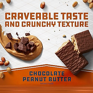 CLIF Builders - Chocolate Peanut Butter Flavor - Protein Bars - Gluten-Free - Non-GMO - Low Glycemic - 20g Protein - 2.4 oz. (12 Pack)