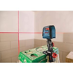 BOSCH GLL30 30ft Cross-Line Laser Level Self-Leveling with 360 Degree Flexible Mounting Device