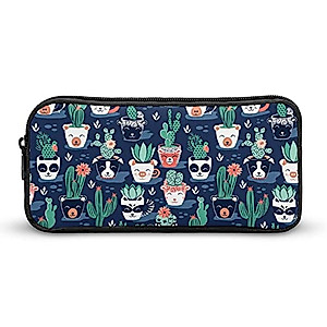 Cacti Succulents Cuddly Pots Pencil Case Stationery Pen Pouch Portable Makeup Storage Bag Organizer Gift
