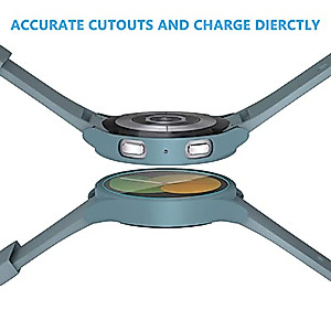 Haojavo [4+6Pack] for Samsung Galaxy Watch 5/Galaxy Watch 4 44mm Screen Protector Case, 4 Pack Hard PC Cover Protective Bumper Shell + 6 Pack Tempered Glass Film for Galaxy Watch 44mm Accessories