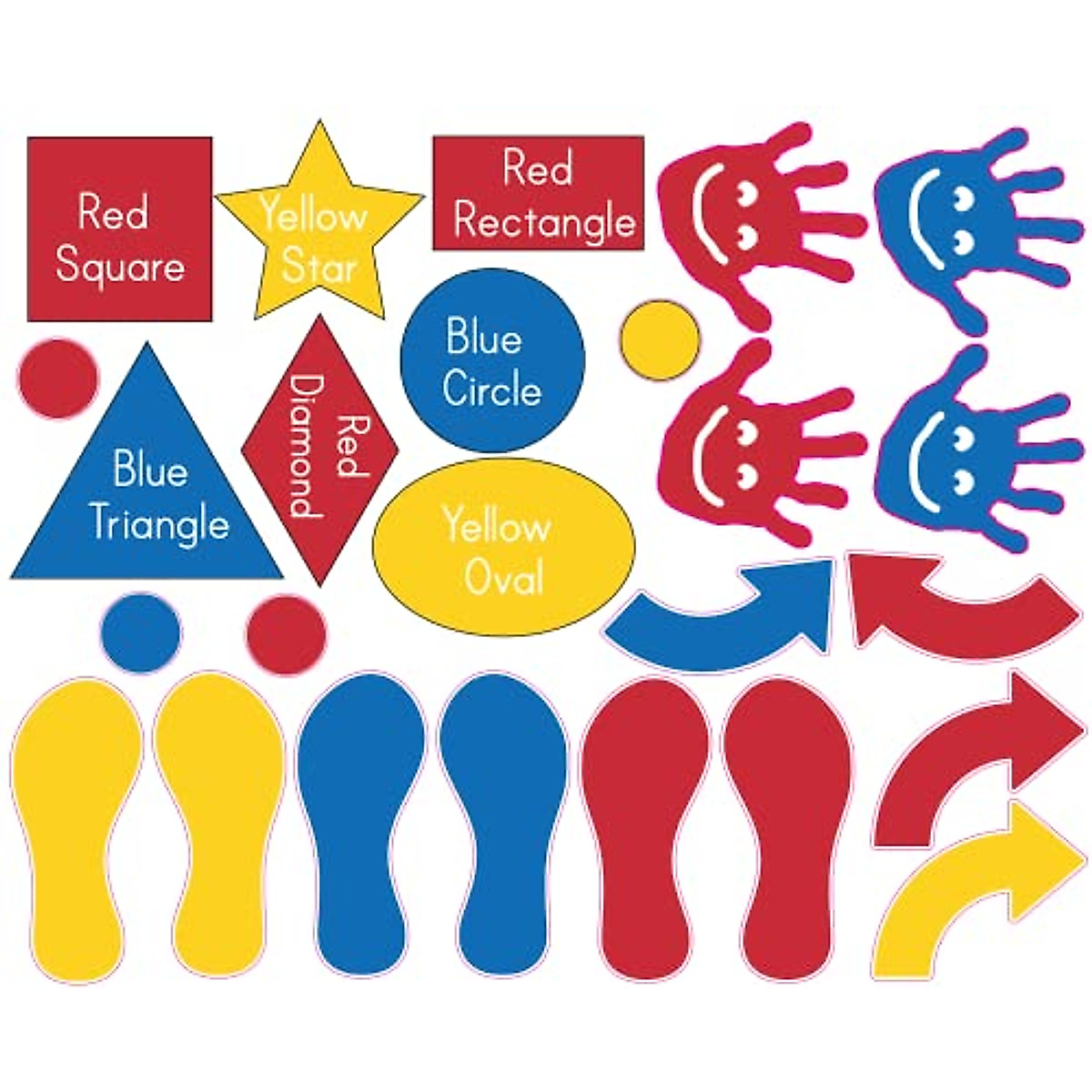 Rainbow Walk Sensory Path for School Hallways – 160 Extremely Durable Decals for Floors and Walls – EZ Peel and Stick with Permanent Adhesive for Long Lasting Fun.