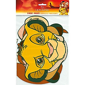 Unique Lion King Birthday Party Supplies Favor Bundle Pack includes Party Paper Masks - 16 Masks and 1 Dinosaur Sticker Sheet