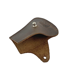 Hide & Drink, Razor Cover, Protective Case, Barber Essentials, Handmade from Full Grain Leather (Bourbon Brown)