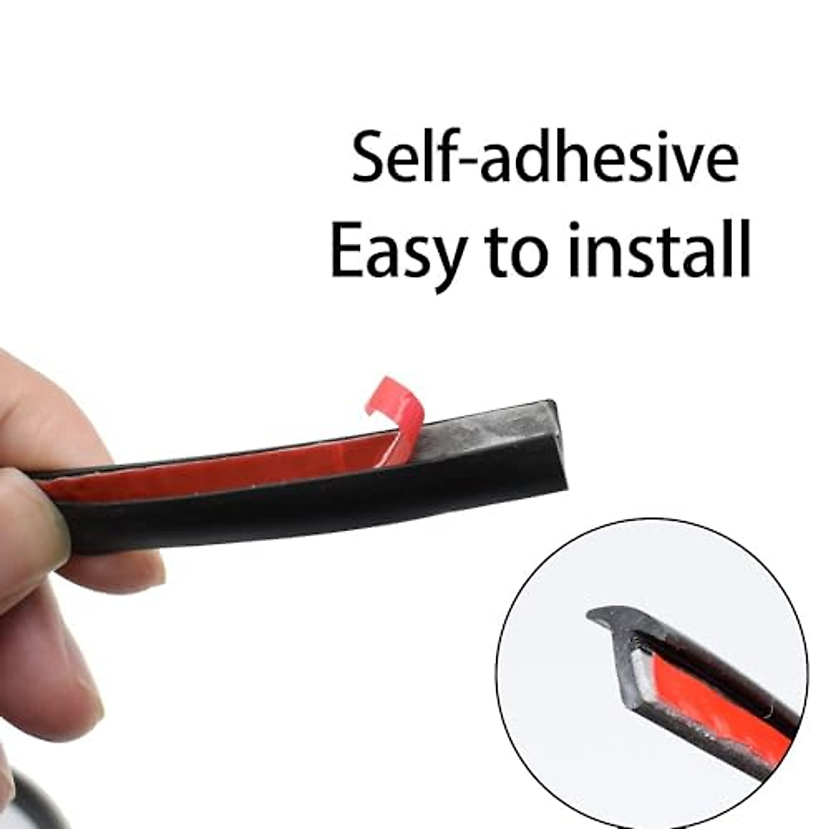 AUTOXBERT 4M/13Ft T-Shape Car Seal Strip Universal Rubber Weather Draft Seal Strip Car Windshield Edge Moulding Sealing Strip Soundproof Bumper Headlight Lip Gap for Fiat Jeep Nissan Honda