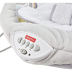 Fisher-Price Sweet Snugapuppy Deluxe Bouncer, portable bouncing baby seat with overhead mobile, music, and calming vibrations [Amazon Exclusive]