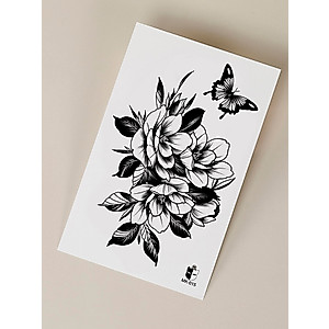 1sheet Floral Pattern Tattoo Sticker