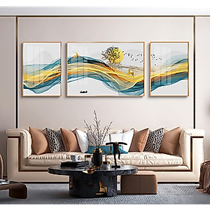 Querfun DIY Metal Floating Frame for 12X16 Canvas,0.6-0.85“/1.5-2cm Canvas Depth.Picture Art Wall Décor,Art Canvas,a Frame Kit,Cut to Pieces,No Canvas Included Light Gold