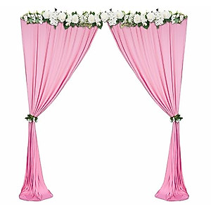 Mohoeey 10 ft x 10 ft Blush Backdrop Curtains Panels, Wrinkle Free Polyester Photography Backdrop Drapes,Wedding Party Home Decoration Supplies