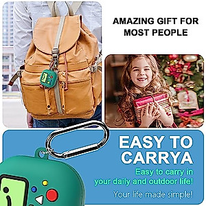 Cute Case for Beats Fit Pro 2021, Shock-Absorbing Protective Beats Fit Pro Case Cover Silicone Shell Compatible for Beats Fit Pro Charging Case with Carabiner (Green)