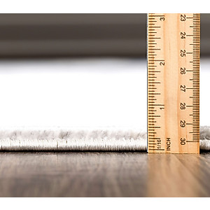 Abani Rugs Abstract Design 7'9" x 10'2" (8'x10') Bedroom Rug - Grey, Brown & Blue Modern Multi-Dimensional Non-Shedding Area Rug