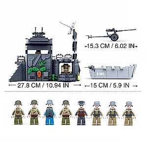 DAHONPA Atlantic Wall Building Blocks(765 PCS), WW2 Military Historical Construction Model for Display,Toys Gifts for Kid and Adult.