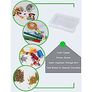 Tnqhuq Photo Storage Box Photo Storage Boxes for 4x6 Pictures Photo Organizer Task Boxes for Special Education Seed Storage Craft Keeper