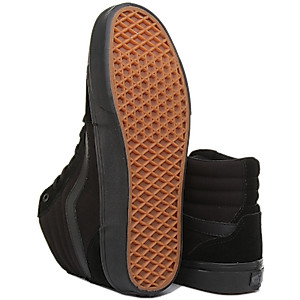 Vans Men's Hi-Top Trainers Sneaker, Suede Canvas Black Black, 12