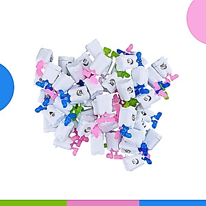 Teeth Storage Box, YOUYA DENTAL Lovely Baby Milk Tooth Fairy Box Tooth Organizer Teeth Saver Box with Expression Case Gift for Kids Keepsake-White(50 Pieces)