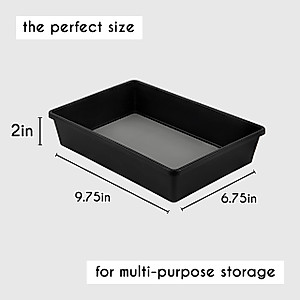 LIVORINI Drawer Organizers | Kitchen Drawer Organizer, Desk Drawer Organizer, Junk Drawer Organizer | Organization and Storage Tray [6 Pcs]