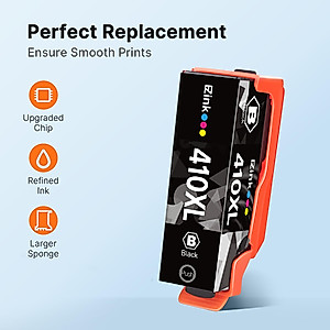 E-Z Ink (TM Remanufactured Ink Cartridge Replacement for Epson 410XL 410 XL T410XL to use with Expression XP-640 XP-830 XP-7100 XP-530 XP-630 XP-635 (2 Black with The Newest Updated Chip)