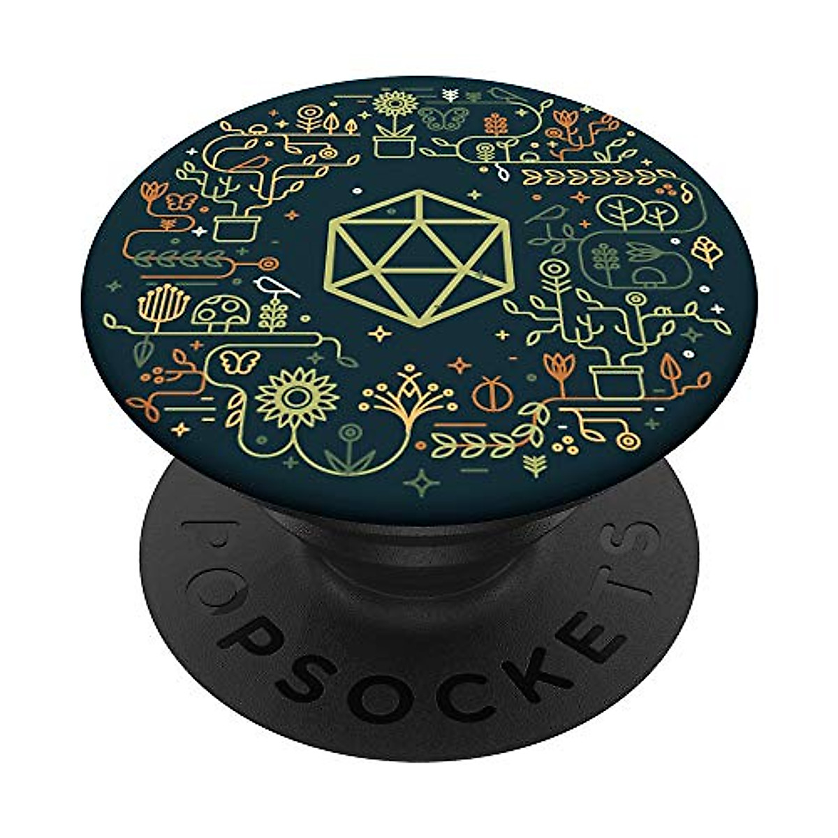 Geeky D20 Dice Set Plants and Succulents Nerdy PopSockets PopGrip: Swappable Grip for Phones & Tablets