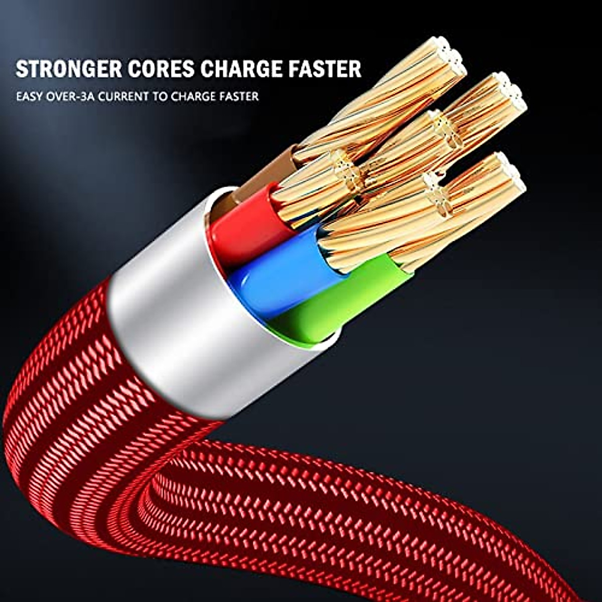BGNTBUK S8 Plus Micro USB Cable 5A Fast Charging Nylon Braided Data Cable Suitable for Android Mobile Phone Type C to Type C 3.1