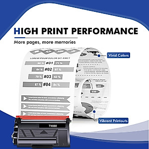 Toner Bank Compatible TN880 TN-880: Toner Cartridge Replacement for Brother TN880 TN 880 HL-L6200DW MFC-L6700DW MFC-L6800DW HL-L6200DWT HL-L6300DW MFC-L6900DW Super High Yield Printer (Black, 2-Pack)