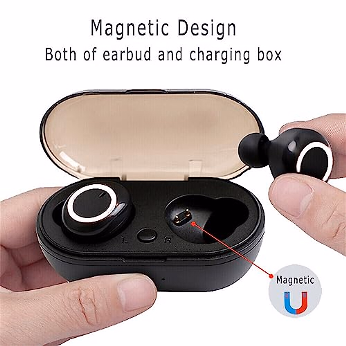 Y30 TWS Wireless Headphones Bluetooth 5.0 Earphone Noise Cancelling Headset Stereo Sound Music in-Ear Earbuds for All Smartphone
