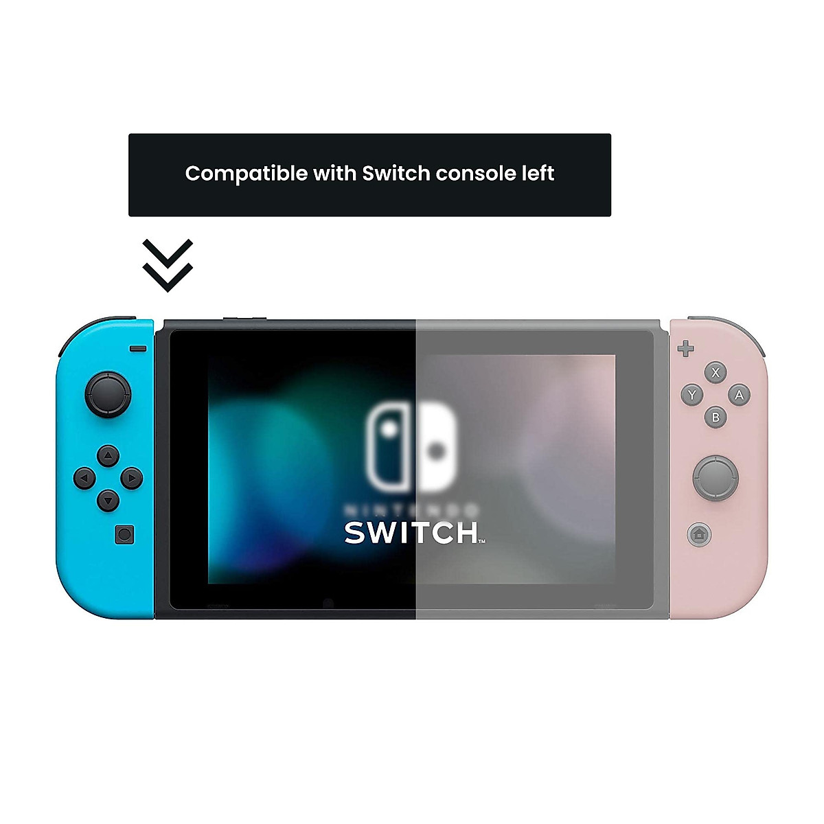 Avericht Replacement Left Slider Rail with Ribbon Cable for Nintendo Switch Console, Metal Slider Bracket Replacement Part. (Left)